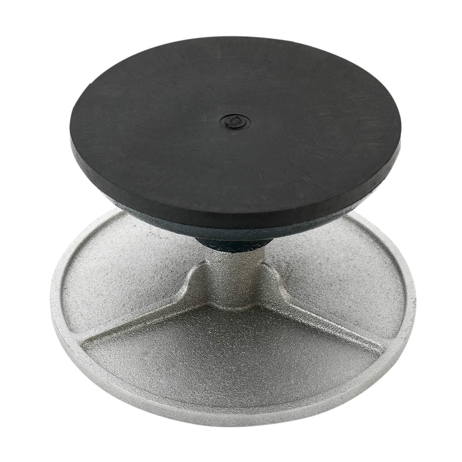 Ceramics Pottery Sculpting Wheel with Non-Skid Rubber Boot Heavy Duty Cast Iron Metal Construction Turntable with Ball Bearings (7 Inch)