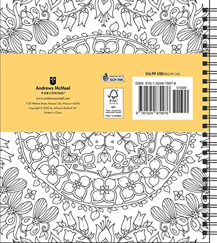Johanna Basford 12-Month 2024 Coloring Weekly Planner Calendar: A Special Collection of Whimsical Illustrations