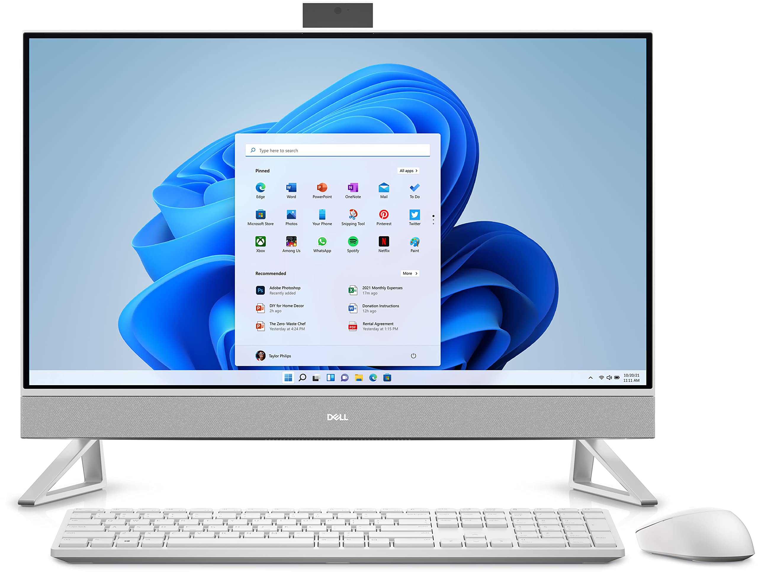 Dell Inspiron 7710 27" FHD Touchscreen All-in-One Desktop Computer - 12th Gen Intel Core i7-1255U 10-Core up to 4.7 GHz CPU, 64GB RAM, 8TB SSD, GeForce MX550 Graphics, Windows 11 Home