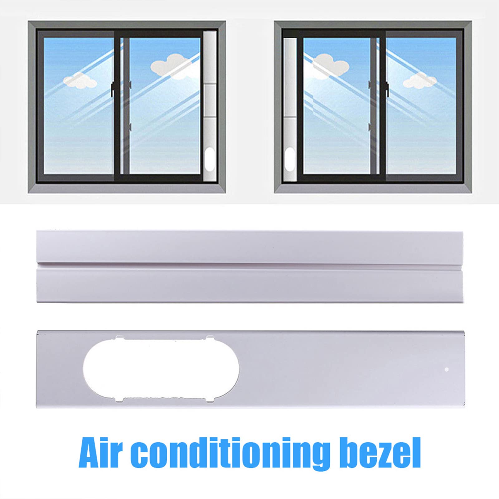 Portable Air Conditioner Window Kit Adjustable Window Slide Kit Plate,Window Seal for AC Unit Air Conditioner Accessories Portable AC Vent Kit for Exhaust Hose (2pcs Window Slide Kit Plate)
