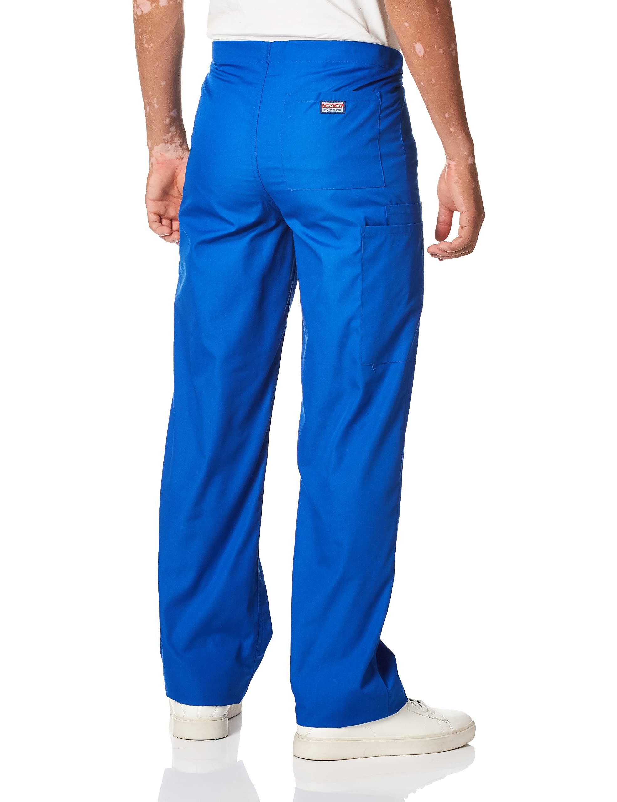 Cherokee Regular Originals Unisex Drawstring Cargo Scrubs Pant, Royal, Medium