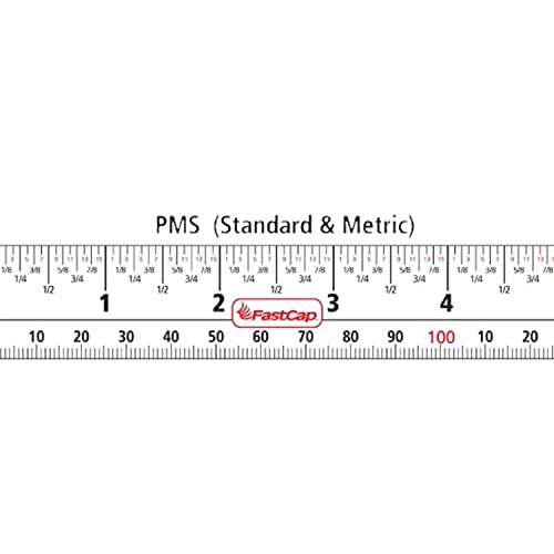 FastCap Peel & Stick Standard/Metric Measuring Tape - Perfect for Professionals and Home Improvement - Ideal for Layout & Cutting Stations - 16' Length, 7/8" Width - 01063