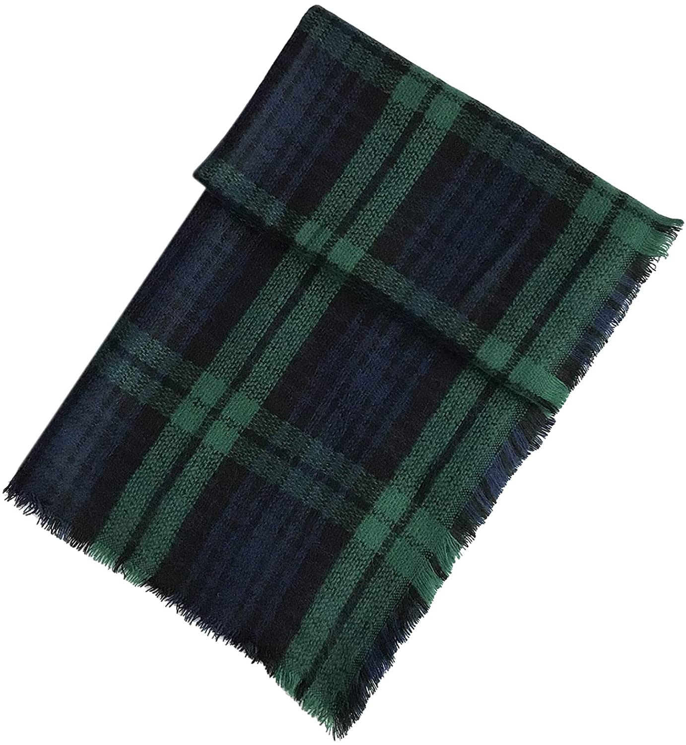 Chalier Plaid Blanket Scarf Winter Fall Scarfs for Women, Warm Soft Chunky Oversized Tartan Shawls Wraps Scarves(Green)