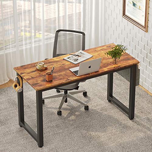 Cubiker Computer Desk 63" Modern Sturdy Office Desk Large Writing Study Table for Home Office with Extra Strong Legs, Rustic
