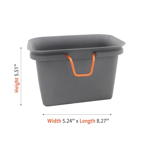 Full Circle Scrap Happy β Food Scrap Collector and Freezer Compost Bin - Hanging Kitchen Countertop Bin for Fruit and Vegetable Waste, Slate