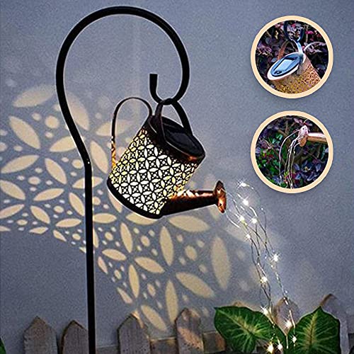 Solar Watering Can Light,Bunch Lights Waterproof Waterfall String Lights, Outdoor Garden Fairy Light Decor for Home Yard Patio