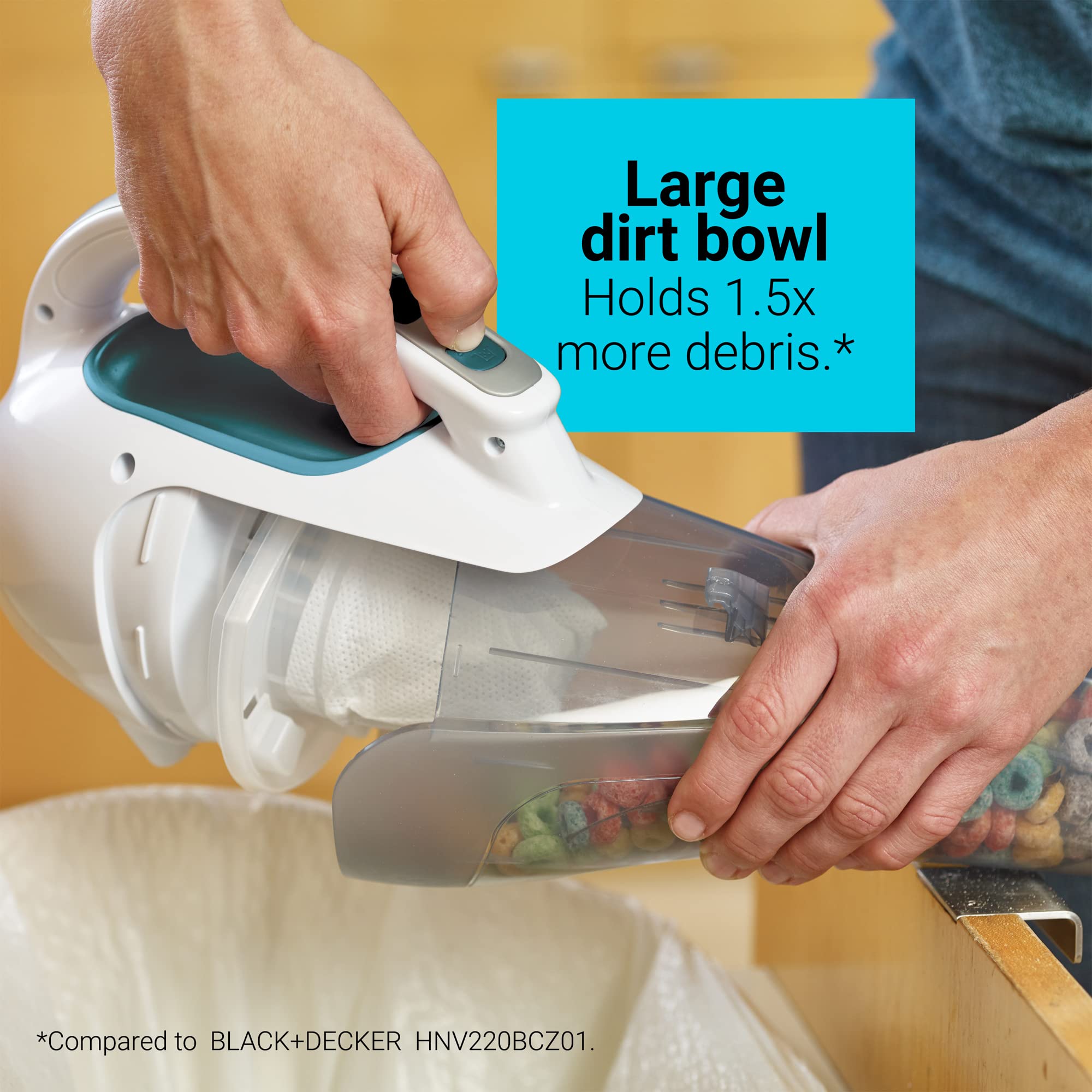BLACK+DECKER HHVI315JO42 Dustbuster Cordless Lithium Hand Vacuum, Flexi Blue (Renewed)