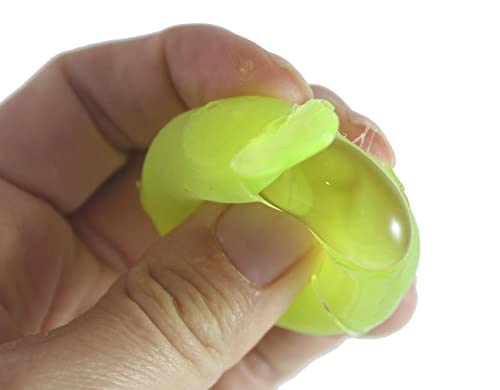 Set of 6 Smaller 1.5" Sugar Balls - Thick Glue/Gel Stretch Ball - Ultra Squishy and Moldable Slow Rise Relaxing Sensory Fidget Stress Toy