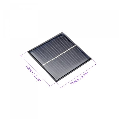 DMiotech 5 Pack 4V 100mA 70mm x 70mm Mini Solar Panel Cell for DIY Electric Power Project
