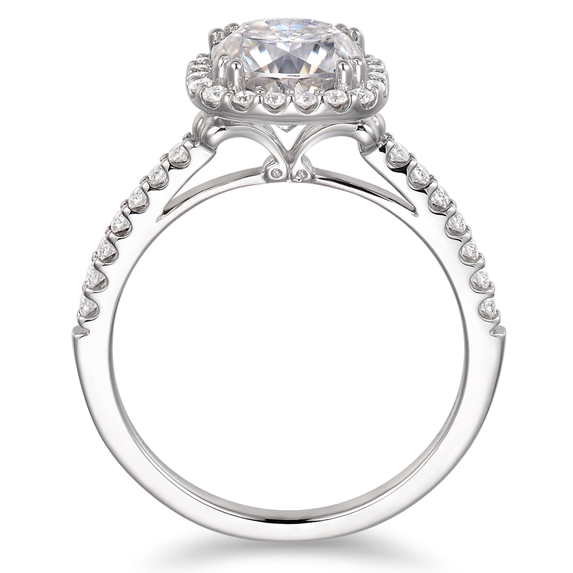 CGSRING Cushion Moissanite Rings, 2 Carat Cushion Cut Engagement Ring, Cushion Halo Engagement Ring (7)