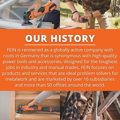 Fein StarLock E-Cut Fine Oscillating Saw Blade - Narrow Waisted Shape 1-1/8" Width for Aluminum Profiles and Copper Pipes - Fits Most Multitools - 10-Pack - 63502157290