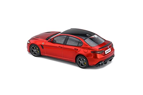 solido S4313102 ALFA Romeo Giulia QUADRIFOGLI None Collectible Miniature Car, Red, 1/43ème
