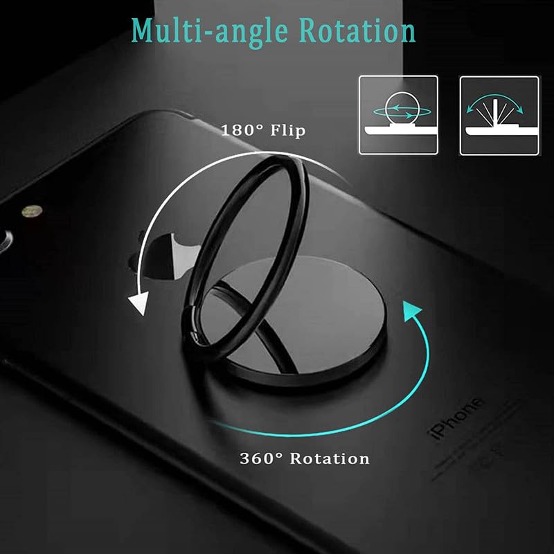 KJYFOANI for Infinix GT 10 Pro Case, [ 1 x Tempered Glass Protective Film], Shockproof Soft Cover, with [360° Rotation Ring Kickstand] Case for Infinix GT 10 Pro (6.67") - Collage