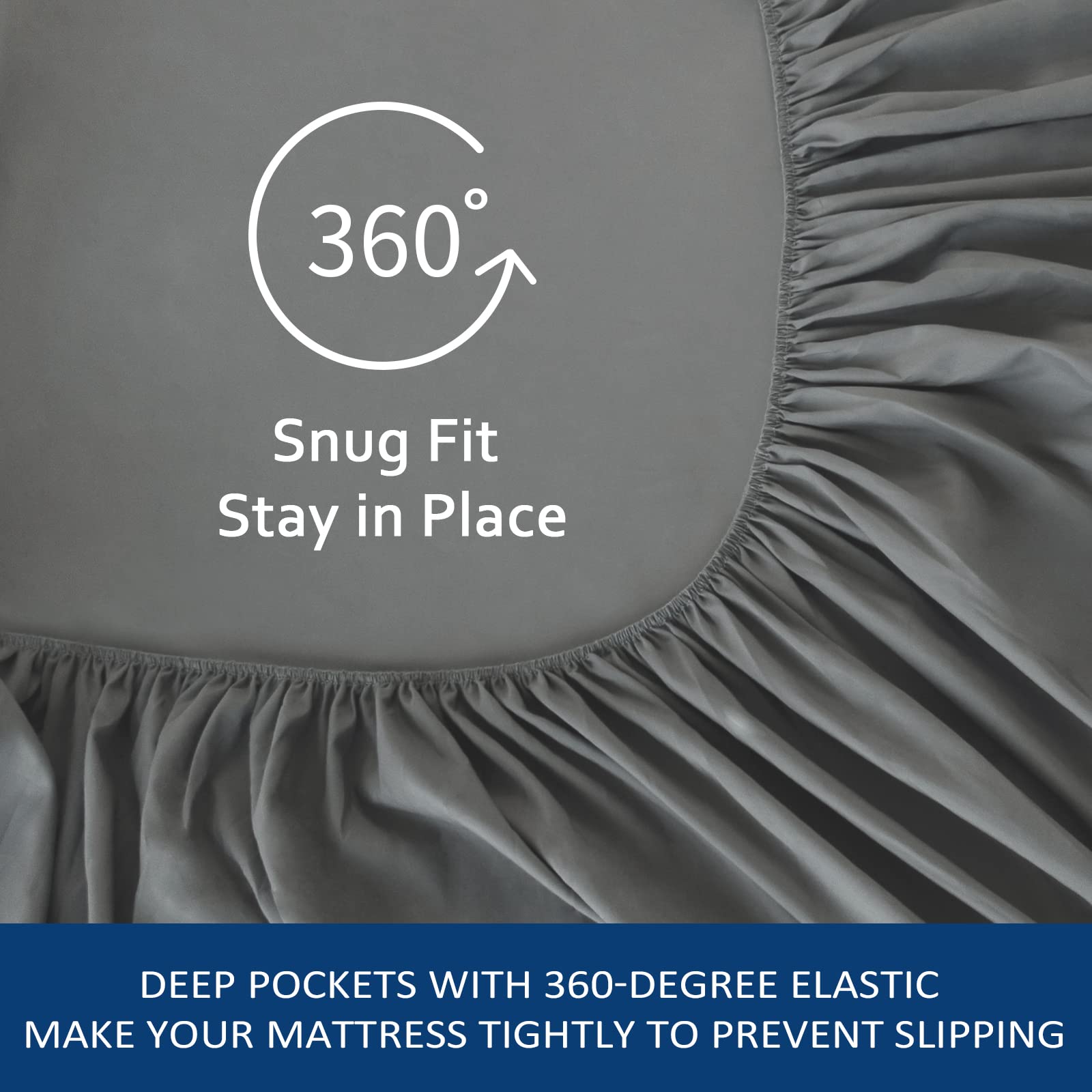 Extra Deep Pocket Queen Fitted Sheets & Mattress Pad Cover, Cooling Quilted Mattress Topper fits 16-24 Inches Deep Mattresses