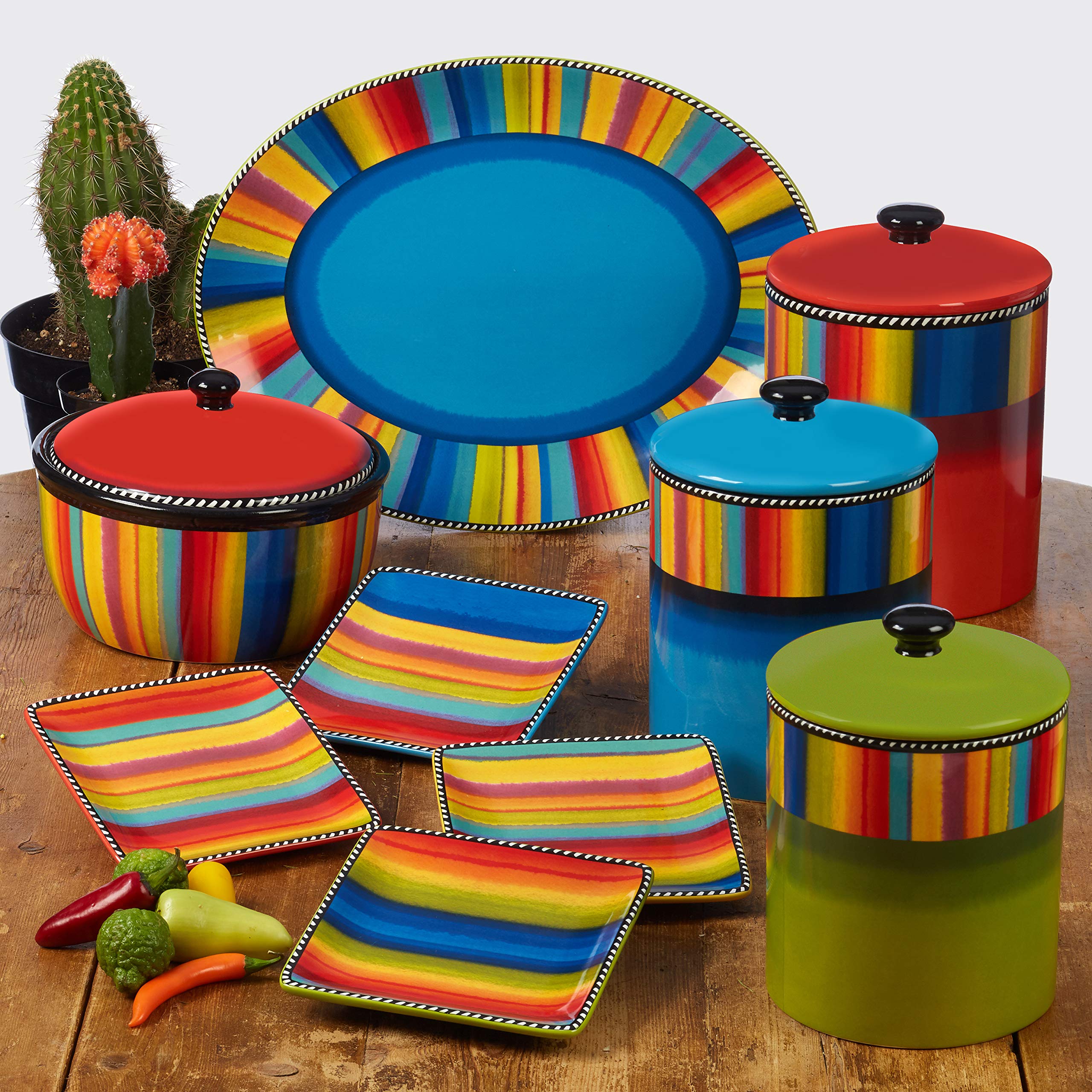 Certified International Sierra Chip & Dip Server, Multicolored