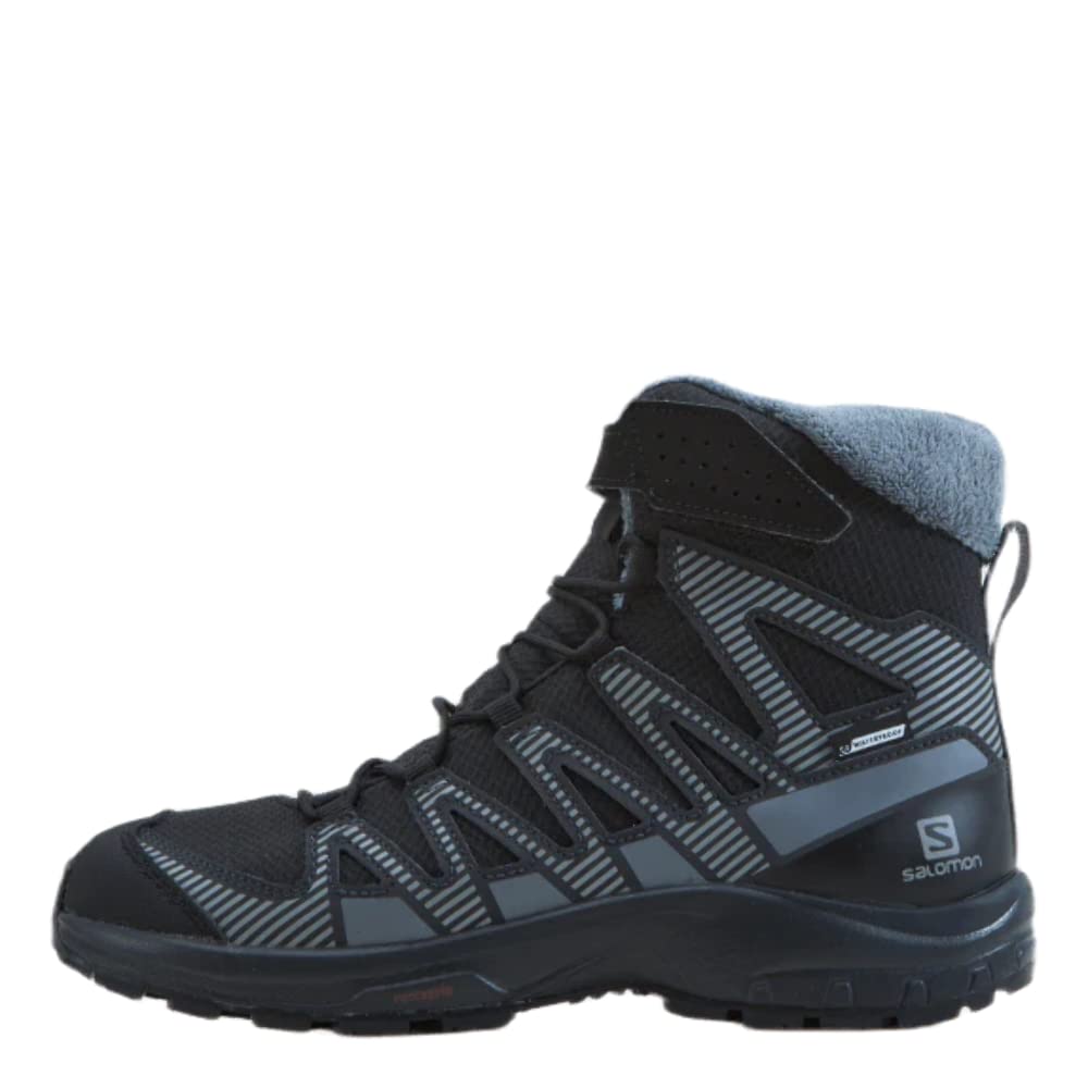 Salomon Kids XA PRO V8 CLIMASALOMON Waterproof Winter Boots Snow, Black/Phantom/Quiet Shade, 1 US Unisex Little