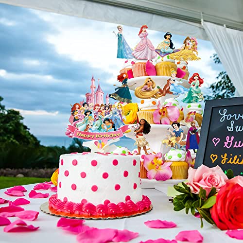 cartoon cake decoration princess theme party supplies (1+24)