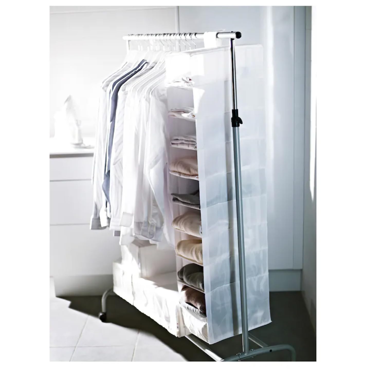 Ikea Storage organizer hanging 9 Compartments skubb White