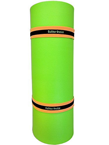 Rubber Dockie RD18OGT2 Floating Pad Foam Water Mat – 18 ft. x 6 ft., Green/Orange