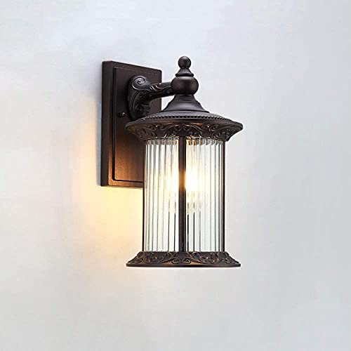 ZPTECH Outdoor wall light 32CM Transparent Glass Outdoor Wall Sconce Lights IP65 Waterproof Landscape Wall Lights Aluminum Home Villa Porch Garden Exterior Wall Lamps Rustic Courtyard Terrace Wall Dec
