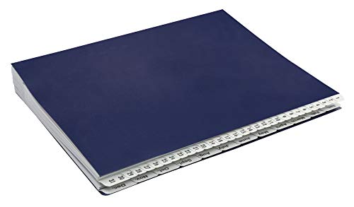 Pendaflex DDF5OX Expanding Desk File, 1-31/Jan-Dec, Letter, Acrylic-Coated Pressboard, Dark Blue (DDF5-OX)