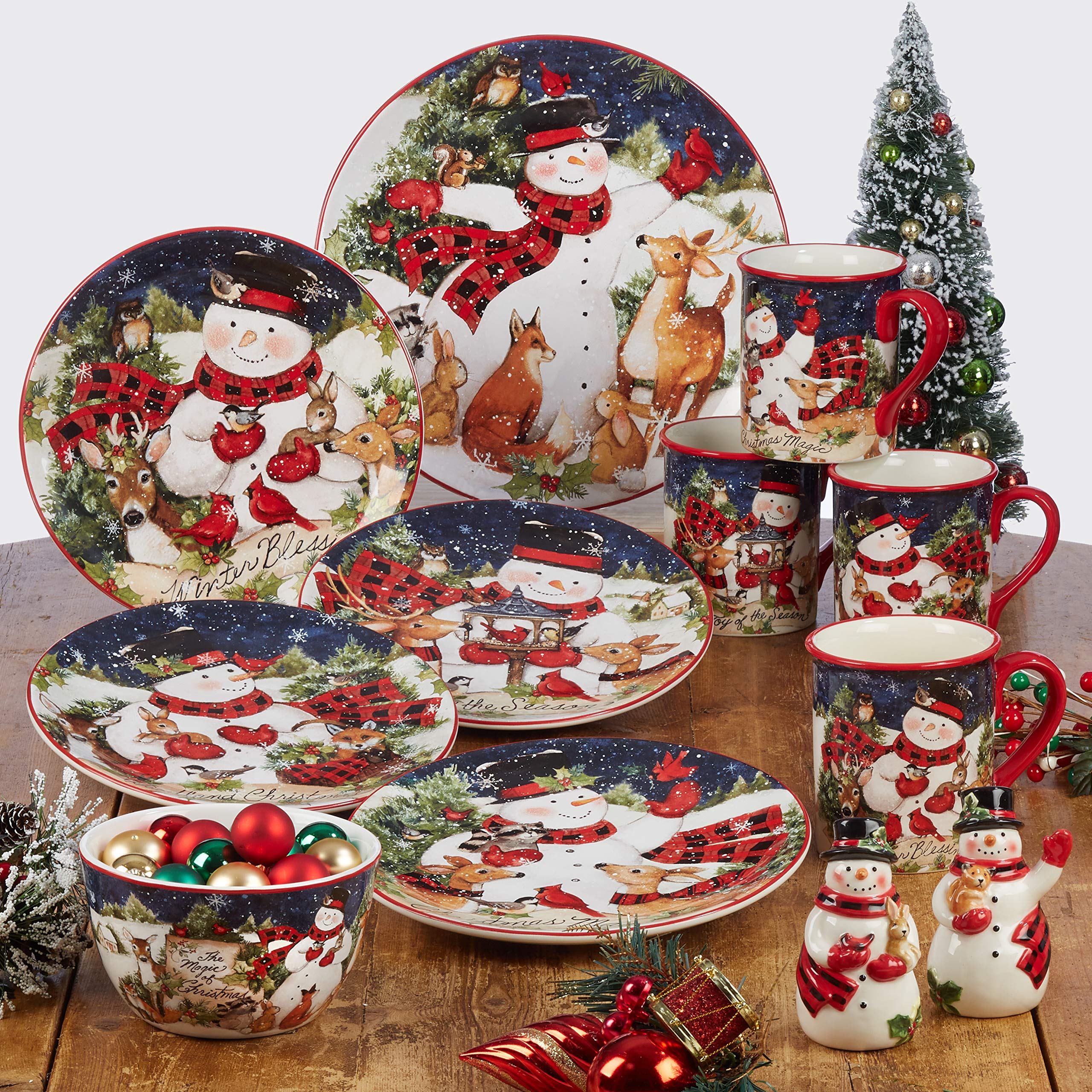 Certified International Magic Of Christmas Snowman 22 oz. Ice Cream/Dessert Bowls, Set of 4