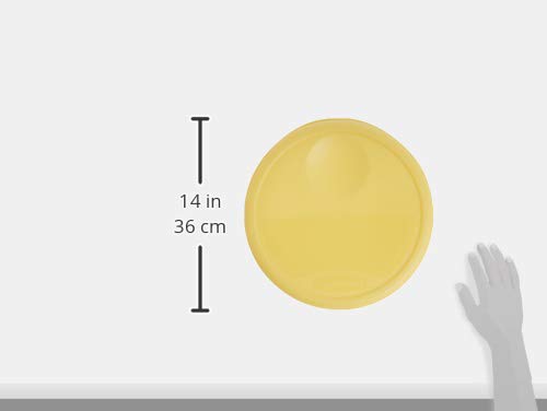 Rubbermaid Commercial Lid (Lid Only)for Round Food Storage Container, Fits 12 Qt. Containers, Yellow (FG573000YEL)