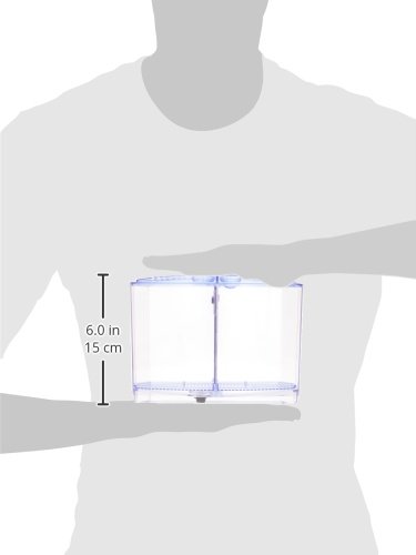 Penn Plax Twin Beta Bow-Front Kit for Aquarium Blue, Green, Tank is 7.5" Across The Front, 6" Across The Back