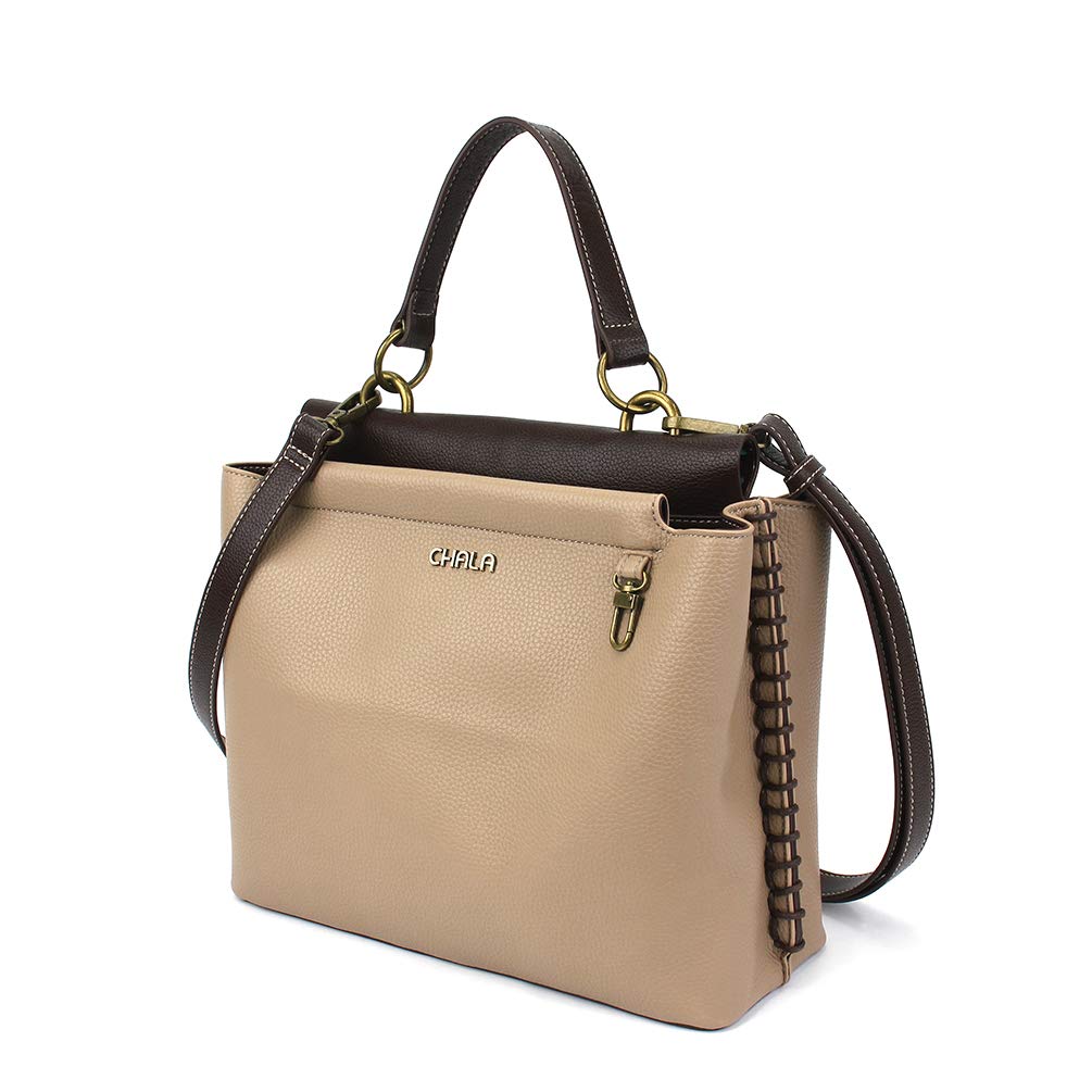 CHALA Charming Satchel with Adjustable Strap - New Butterfly - Taupe