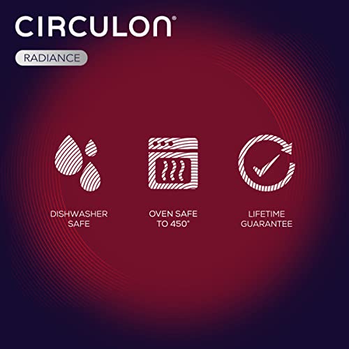 Circulon Radiance Hard-Anodized Nonstick Straining Saucepan, 3-Quart, Gray