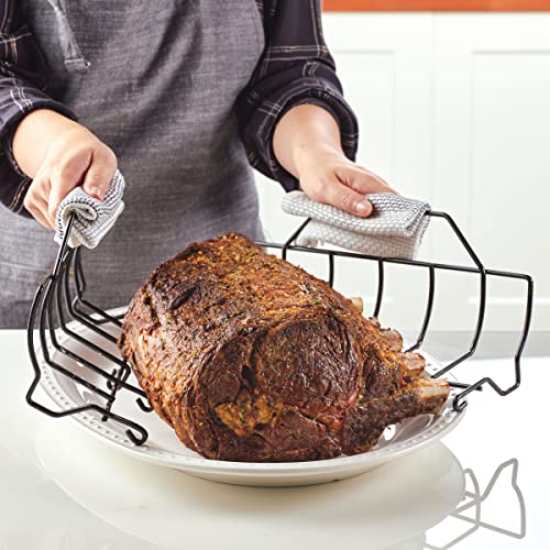 Circulon Ultra Lasting Nonstick Roaster/Roasting Pan with Easy Serve Rack, 17 Inch x 13 Inch, Black