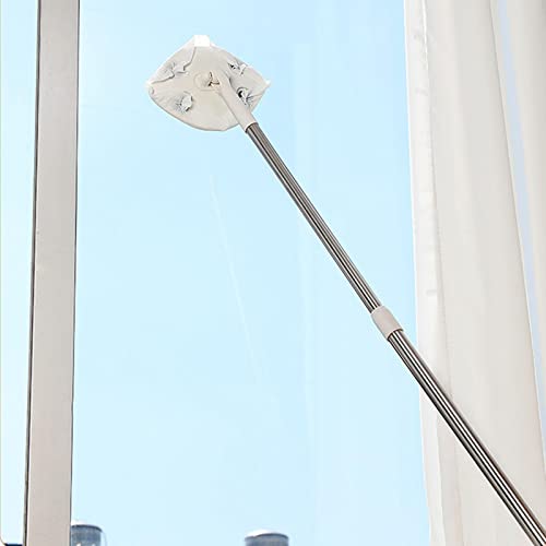 KLKCMS Cleaning Mops Wet Dry Mops Mopping Household Sweeping Telescopic Reusable Surface Floor Cleaner for Office Bedroom Bathroom Outdoor Tiles