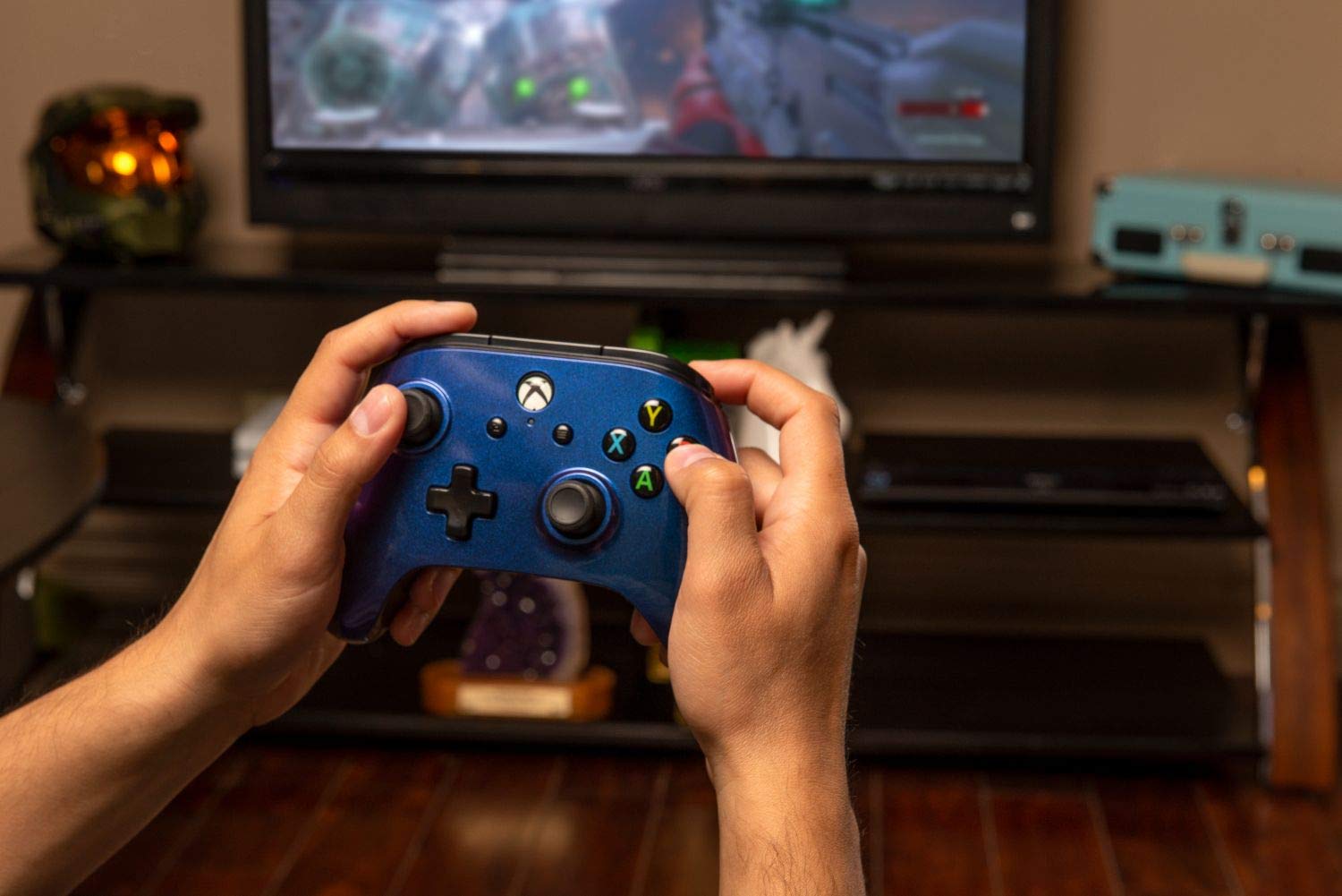 PowerA Enhanced Wired Controller for Xbox One - Cosmos Nebula, gamepad, wired video game controller, gaming controller, Xbox One, works with Xbox Series X|S