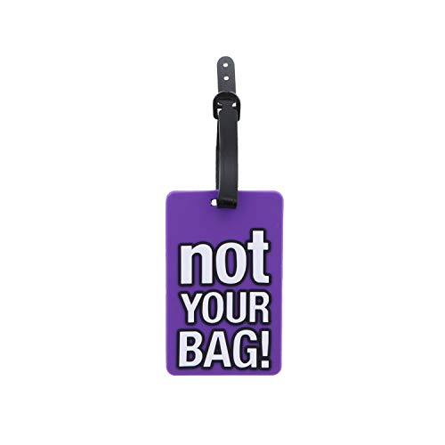 Not Your Bag Luggage Tag Suitcase ID Holder - Set of 2 Purple