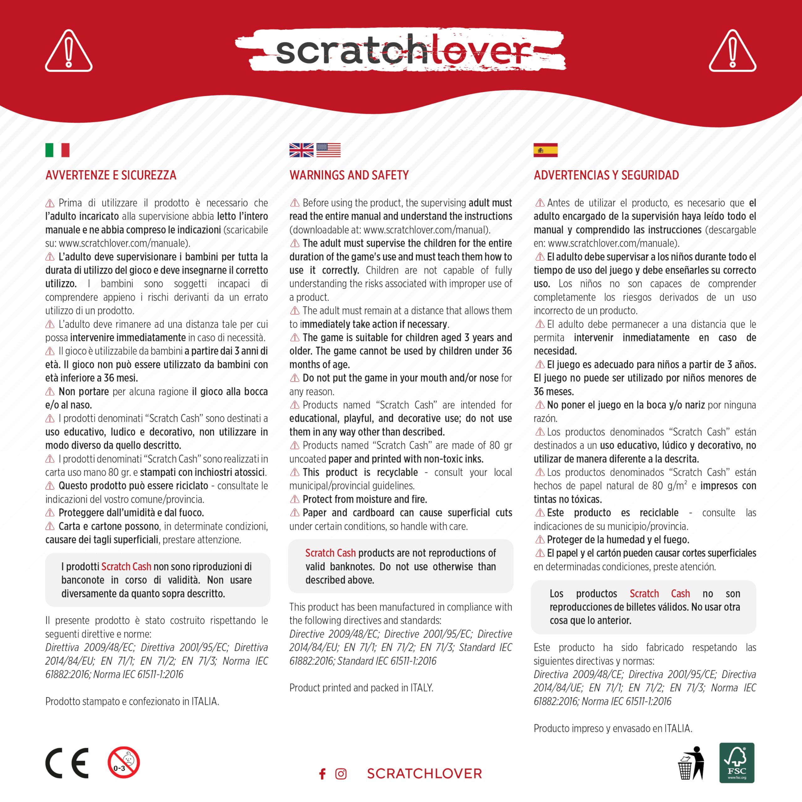Scratch Cash Bundle Money to Play (Size Reduced to 75% Compared to The Real Ones) 175 Banknotes - 7 Stacks of Euro 25 x € 5, 10, 20, 50, 100, 200 and 500