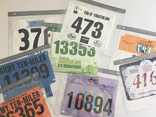 RunFix 15 Sheet Pack - Clear Vinyl Bib Holder Sleeves Medal Displays and Hangers