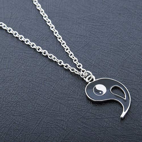 MileHouse Fine Necklace for Girls,2Pcs/Set Best Friends Tai Chi Yin Yang Hollow Pendant Split Matching Necklace