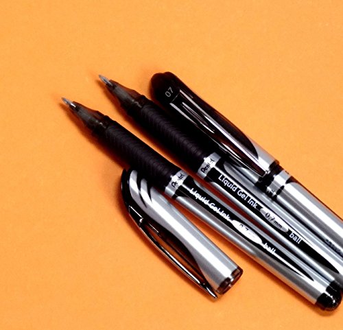 Pentel EnerGel Liquid Gel Ballpoint Pen, 0.7mm Metal Tip, Black Ink (BL57-A), 3 pens per Pack (Japan Import) [Komainu-Dou Original Package]