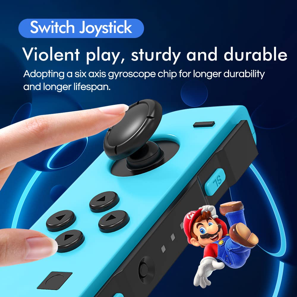 SEONEZU Joycon Joystick Replacement 4 Pack, Joycon Repair Kit/Tool, No Drift, Analog Thumb Sticks for Nintendo Switch, Switch Lite & Switch OLED Controller, Left/Right Sensor Joystick, Thumbstick Caps