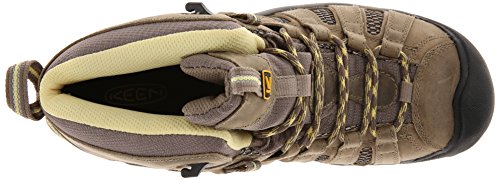 KEEN Women's Voyageur Mid Height Breathable Hiking Boots, Brindle/Custard, 9 Medium US