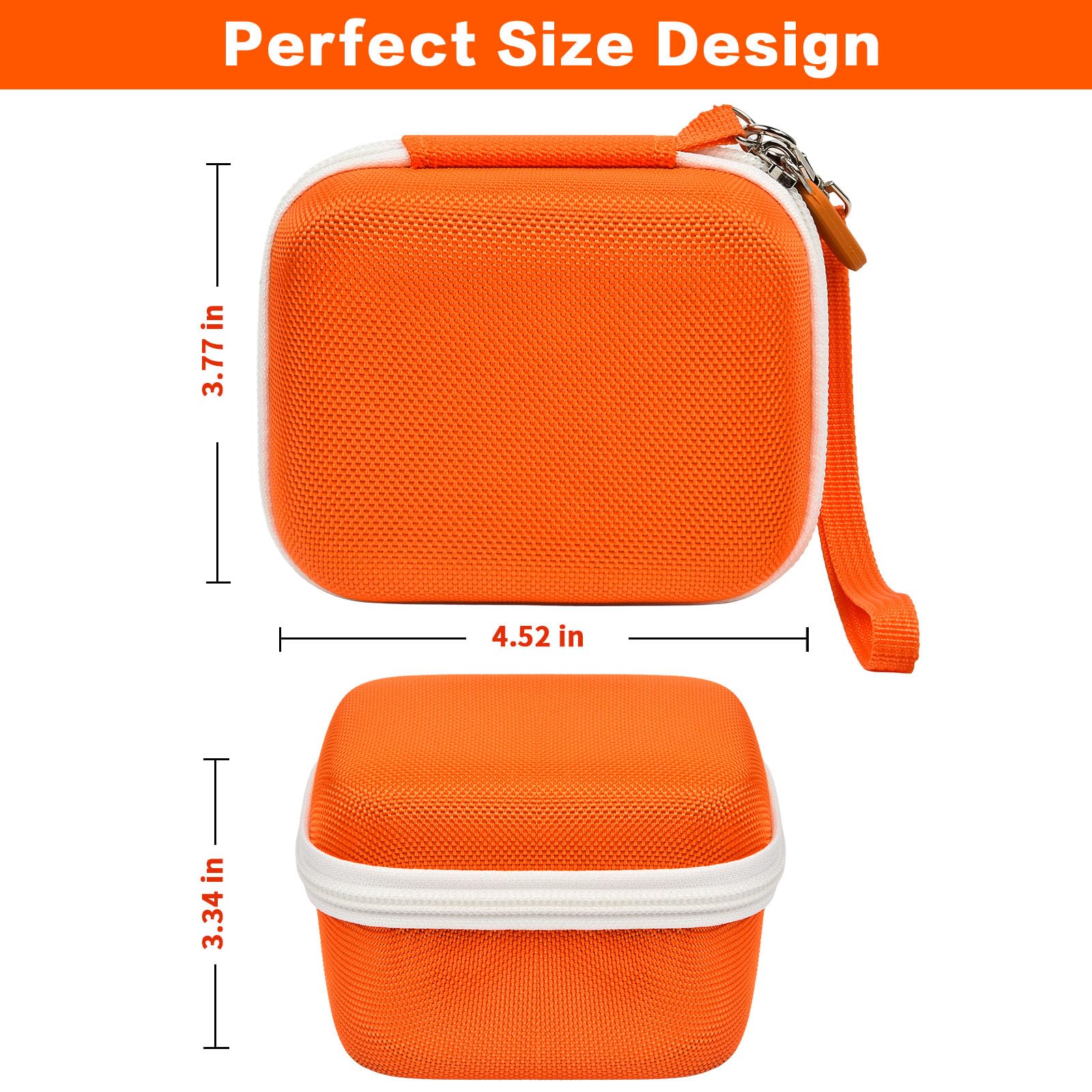 Case Compatible with Yoto Mini โ Kids Portable Screen-Free Bluetooth Travel Speaker Player, Holder Bag for Mini Music Player, with Mesh Pocket for USB Cable, Audiobook Story Cards- Orange (Box Only)