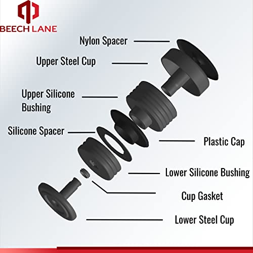 Beech Lane Silicone Body Mount Kit for 2008-2016 Ford F-250 / F-350 Crew Cab, Top Grade Silicone Mounts Improve Bumpy Ride, Durable Components Outlast Your Truck, Outperforms OEM and PU Mounts (Black)