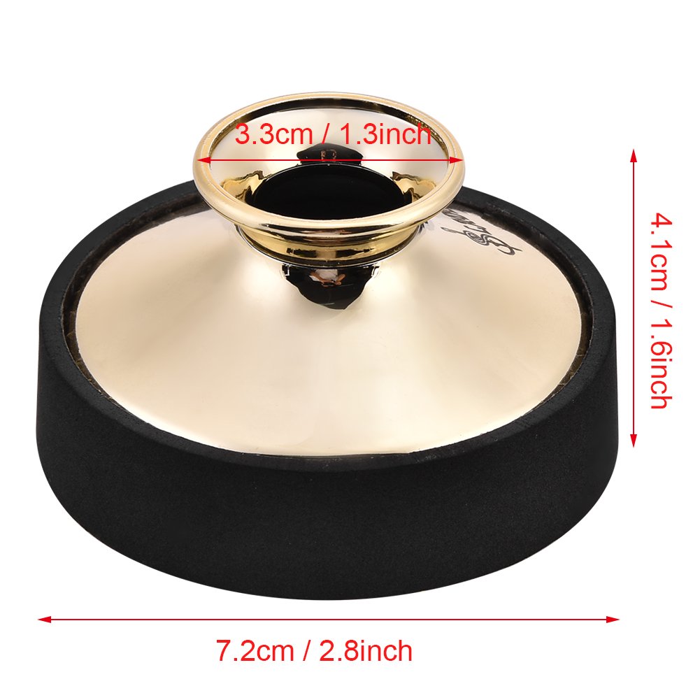 Sax Mute Lightweight Dampener Mute Saxophone Practice Noise Remove Music Instrument Part for Saxophone(Gold)