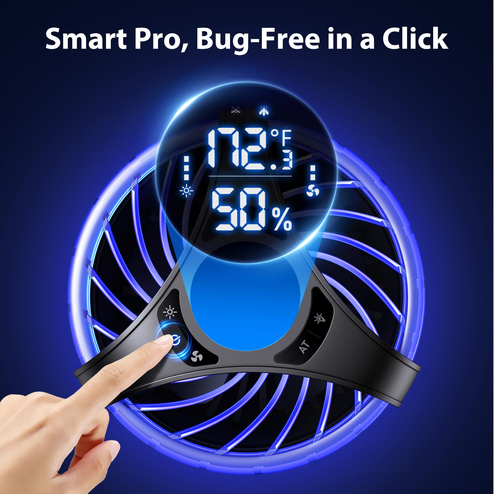 Fruit Fly Traps for Indoors, Upgraded Indoor Fly Trap with UV&Blue Bug Light,Gnat Traps for House Indoor Bug Zapper Flying Insect Trap for Fruit Flies, Gnats,Plants Moths with 10 PCS Refill (Black)