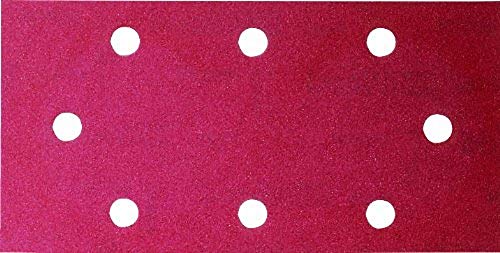 Bosch 2609256A87 Pack of 10 Sanding Sheets for Black + Decker Orbital Sanders 93 x 185 cm 8 Holes Grit Size 40