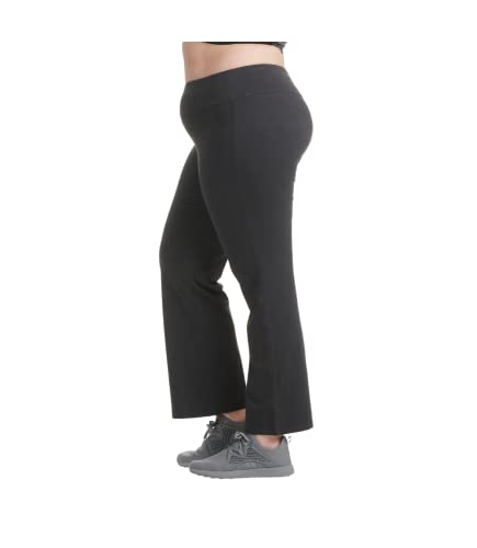Spalding Women's Misses Activewear High Waisted Bootleg Yoga Pant Grey