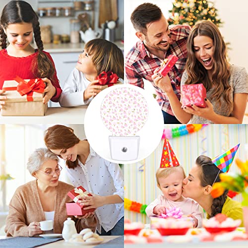 KOBLEN Night Lights Plug Into Wall Dusk to Dawn with Light Sensors Allay Home Round Led Night Light for Adults Bedroom Bathroom 2 Pack