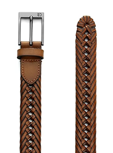 CHAOREN Leather Braided Belts Men - 1 1/8" Mens Casual Woven Leather Belt - Belt Men