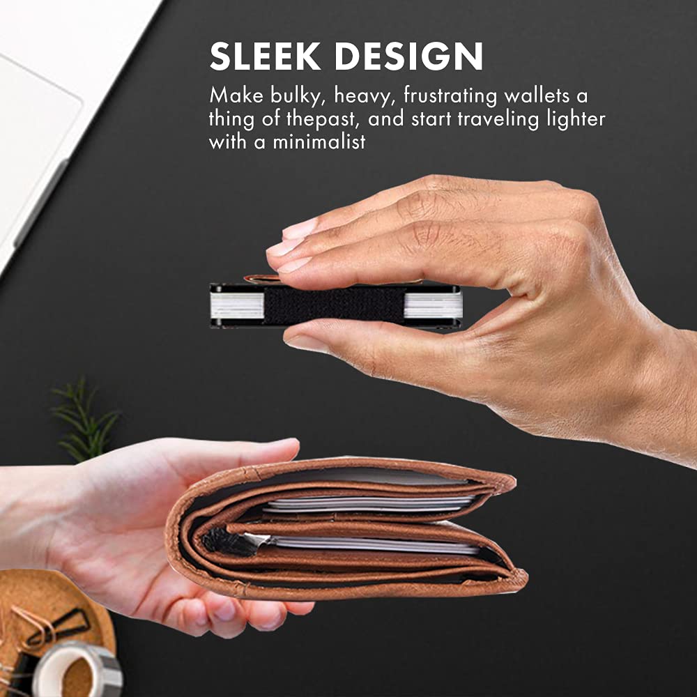 Psyco Tropix Carbon Fiber Wallet - Metal Wallet - Minimalist Wallet - RFID Blocking Front Pocket Wallet - Carbon Fiber Money Clip - Card Holder - Thin Wallet