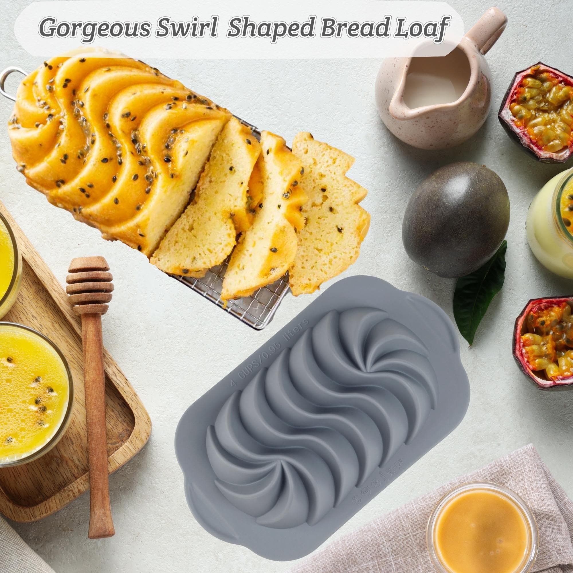 Chicrinum Silicone Bread Loaf Pan, Non-Stick Food Grade Silicone Baking Mold, Meatloaf Pan with Metal Reinforced Frame More Strength